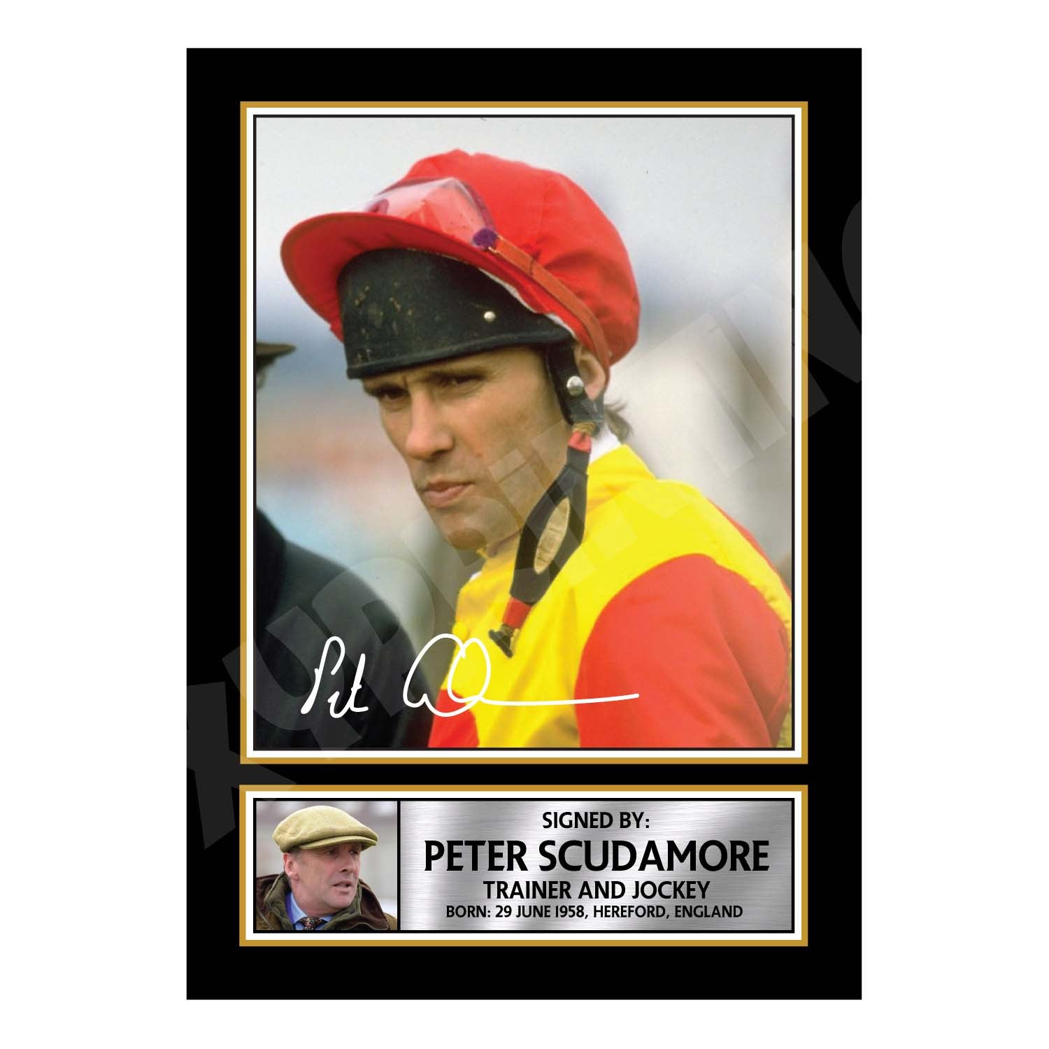 PETER SCUDAMORE 2 Limited Edition Horse Racer Signed Print - Horse Rac