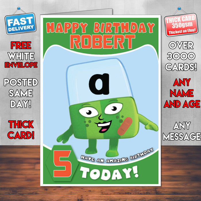 Personalised Alphablocks 1 Style Theme Personalised Kidshows Birthday