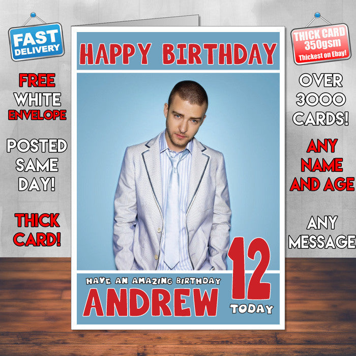 Justin Timberlake Happy Birthday Card Justin Timberlake Ruin The Tour
