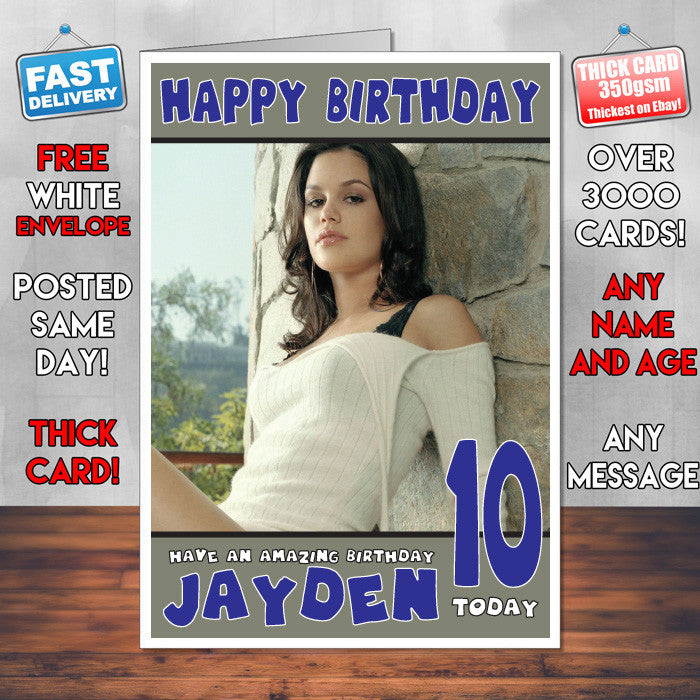 Personalised Rachel Bilson 5 INSPIRED THEME Celebrity Birthday Card (S