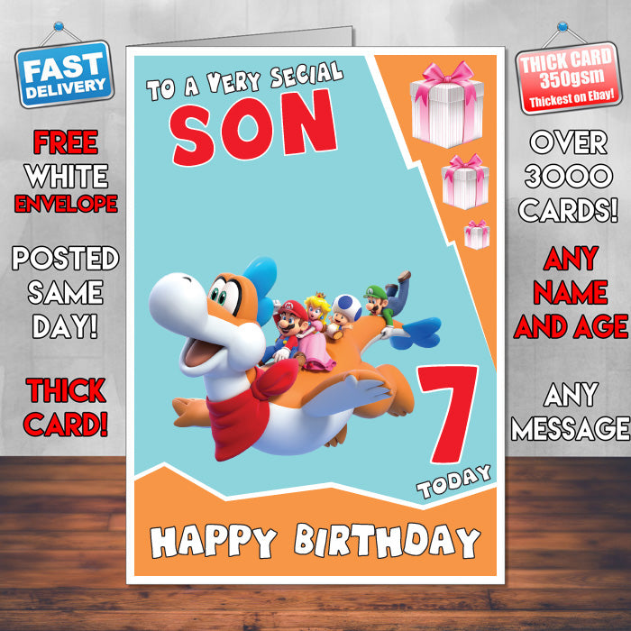 Plessie Super Mario Inspired Theme Personalised Kids Inspired Birthday
