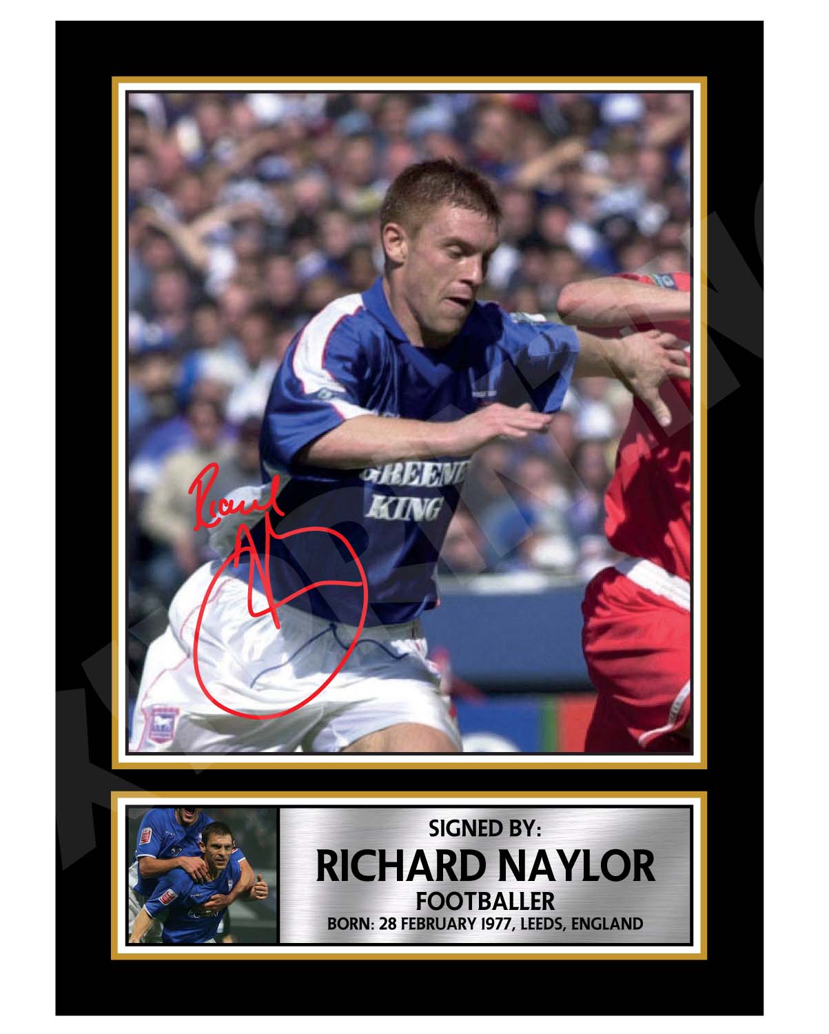 RICHARD NAYLOR Limited Edition Football Player Signed Print - Football
