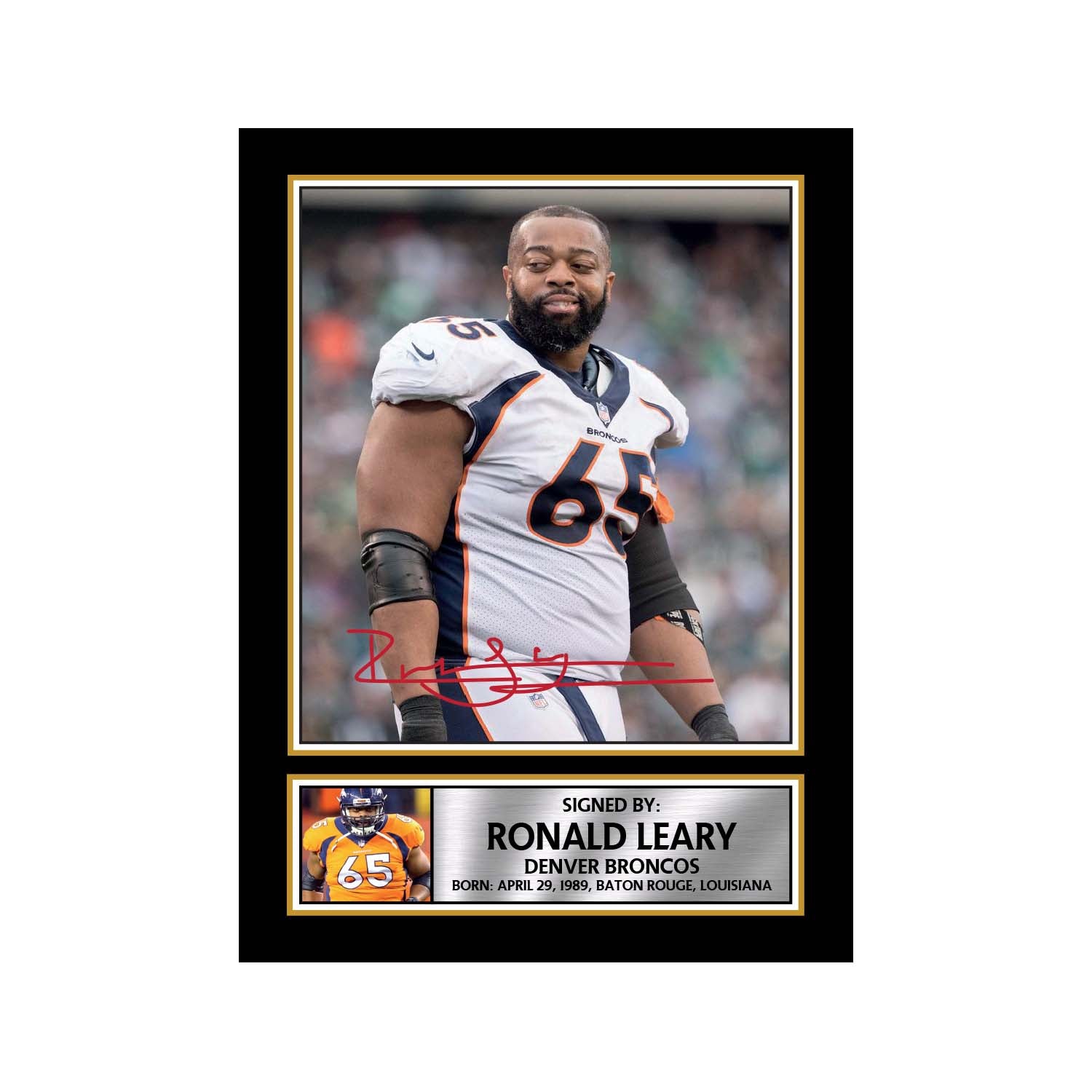 Ronald Leary Limited Edition Football Signed Print - American Football