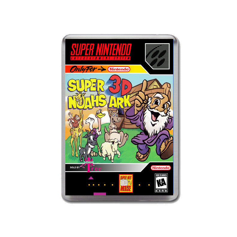 Super Noah's Ark 3d - SNES GAME inspired Retro Gaming Magnet