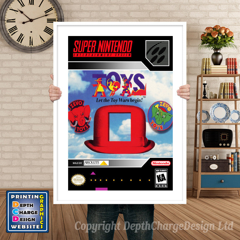 Toys Super Nintendo GAME INSPIRED THEME Retro Gaming Poster A4 A3 A2 O