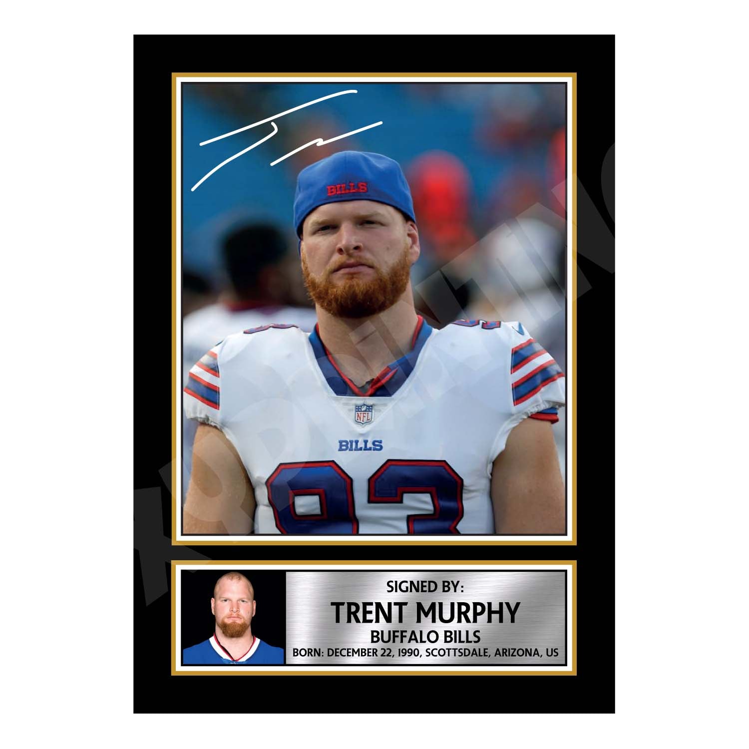 Trent Murphy 2 Limited Edition Football Signed Print - American Footba