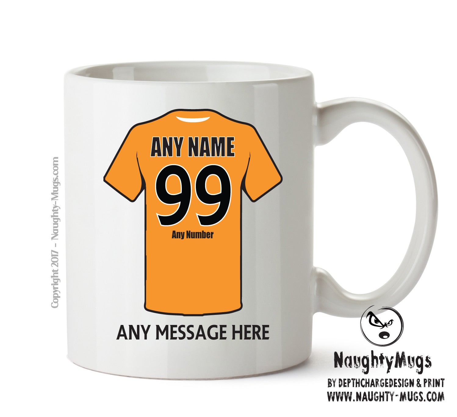 Wolverhampton Wanderers Football Team Mug - Personalised Birthday Age