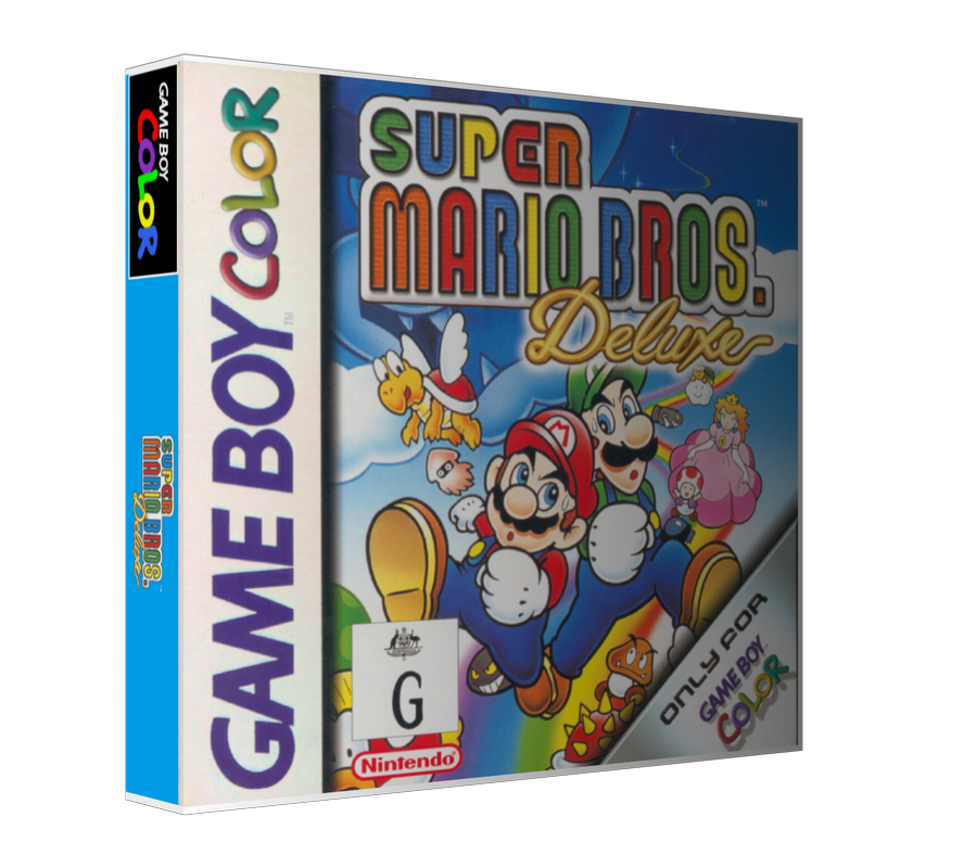 Gameboy Color Super Mario Bros. Deluxe Game Cover To Fit A UGC Style R