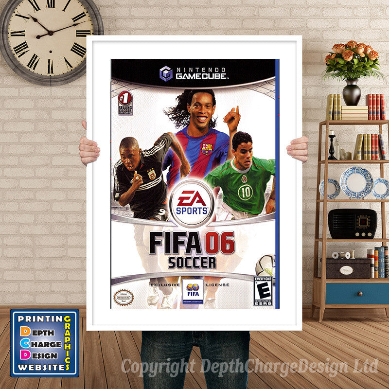 Fifa Soccer 06 Gamecube Inspired Retro Gaming Poster A4 A3 A2 Or A1