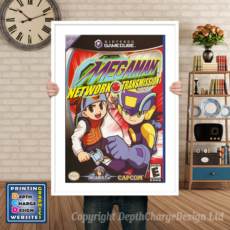 Mega Man Network Transmission Gamecube Inspired Retro Gaming Poster A4