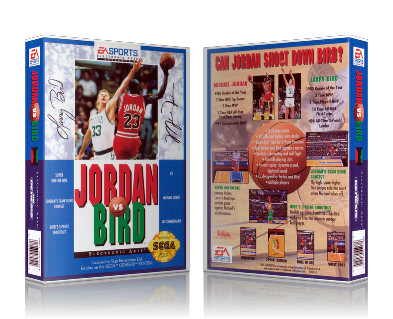 Genesis Jordan Vs Bird Sega Megadrive REPLACEMENT GAME Case Or Cover