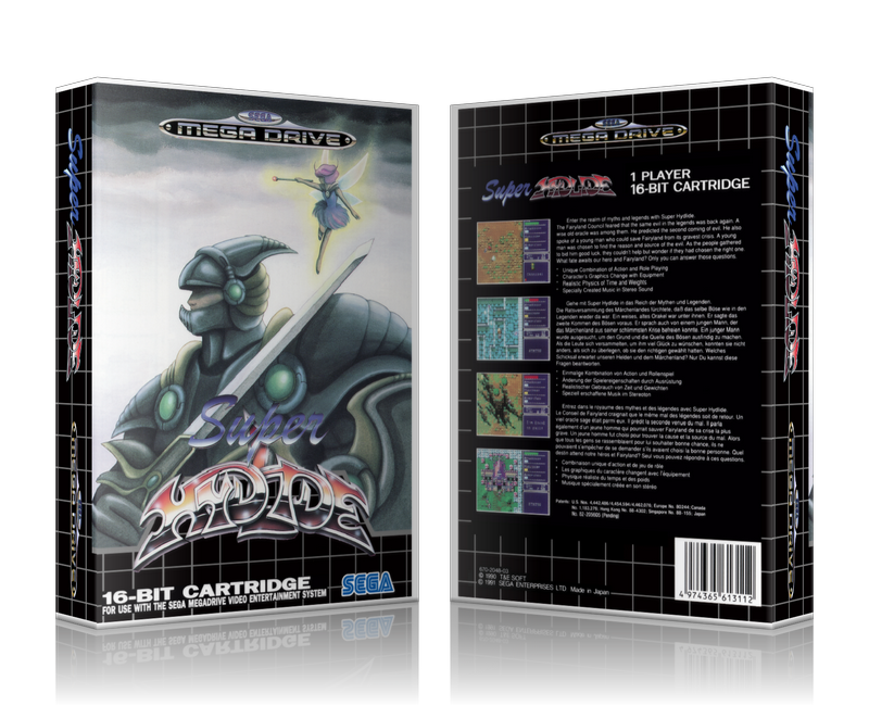 SEGA Genesis Super Hydlide EU Sega Megadrive REPLACEMENT GAME Case Or