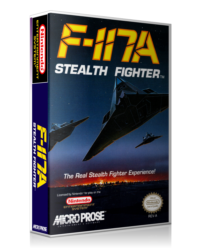 NES F 117A Stealth Fighter Retail Game Cover To Fit A UGC Style Replac