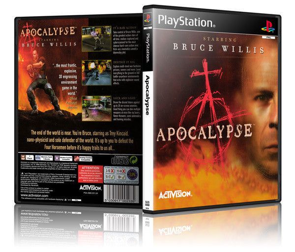 Apocalypse Game Cover To Fit A PS1 PLAYSTATION Style Replacement Game