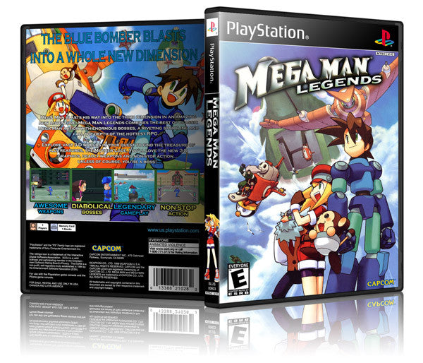 Megaman Legends Game Cover To Fit A PS1 PLAYSTATION Style Replacement