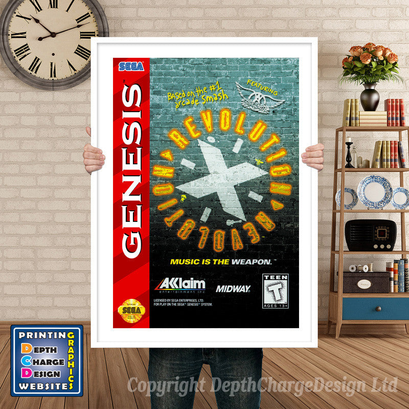 Revolutionx - Sega Megadrive Inspired Retro Gaming Poster A4 A3 A2 Or