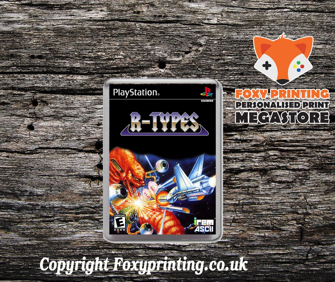 R Types 2 - PS1 Playstation 1 Game Inspired Retro Gaming Magnet