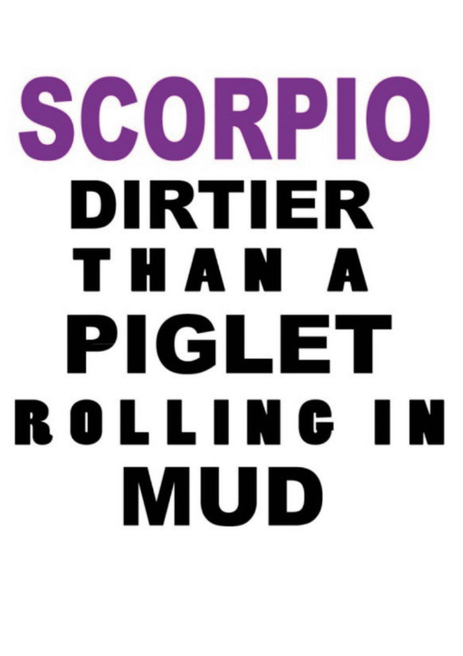 Personalised Scorpio INSPIRED Adult RUDE Birthday Card